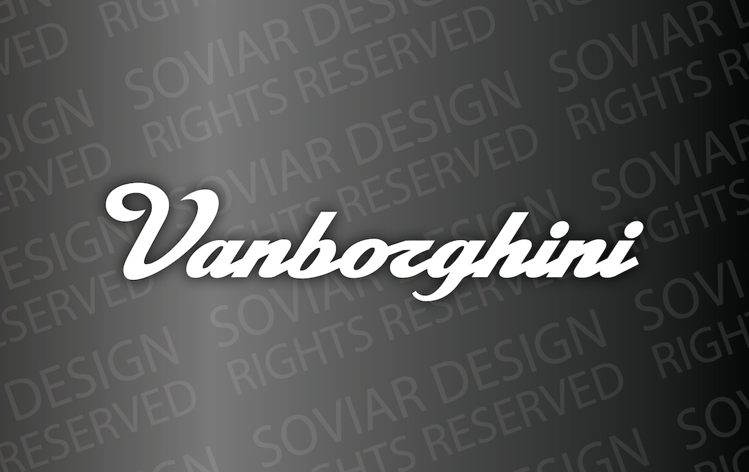 Vanborghini Decal Sticker - Mini Van Life - 11 Inches Wide - Etsy