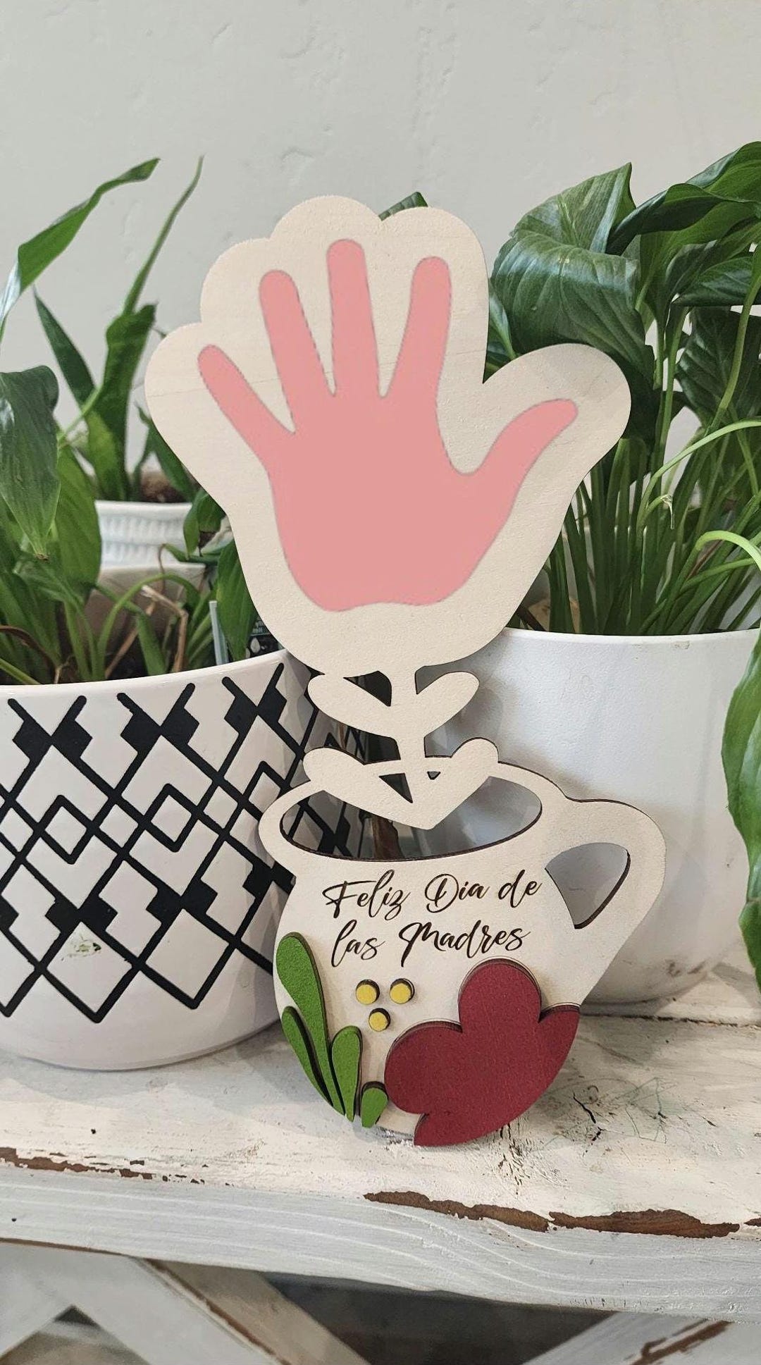 Mother's Day, Dia De Las Madres, Wooden Handprint Keepsake, Spanish ...
