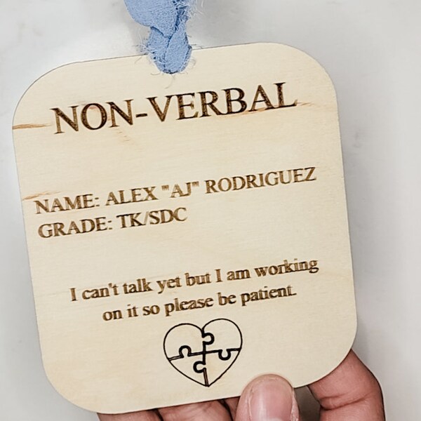 Autism Safety Name Tag - Etsy