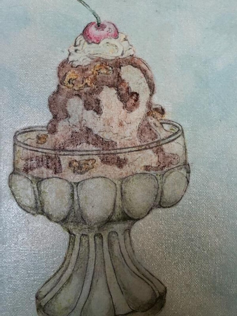 Sundae Fun Day Painted Canvas - Etsy