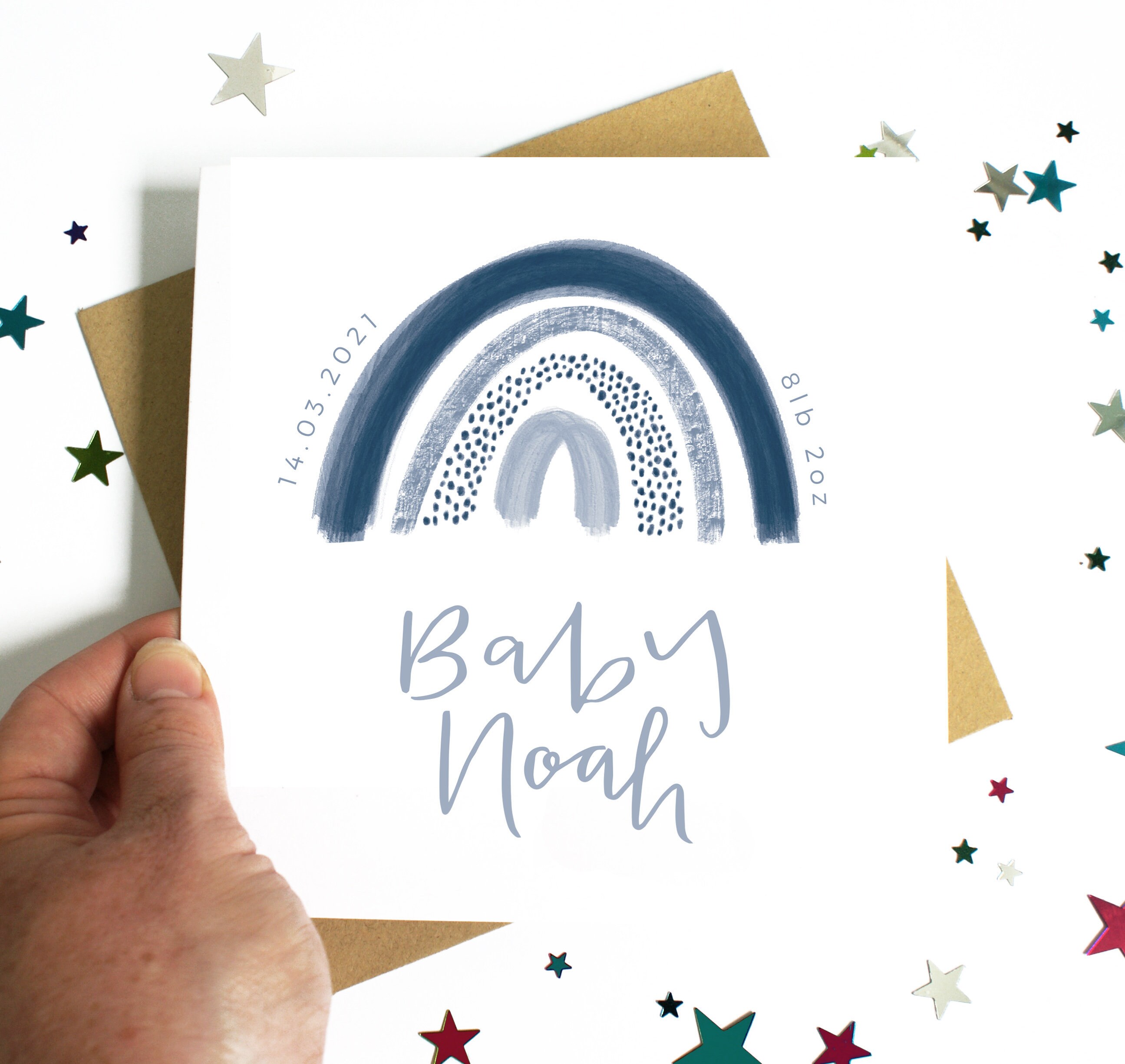 Personalised New Baby Card New Baby Name Card Baby Birth - Etsy UK