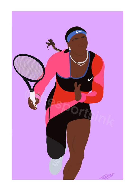 Serena Williams Digital Illustration Australian Open 2021 | Etsy