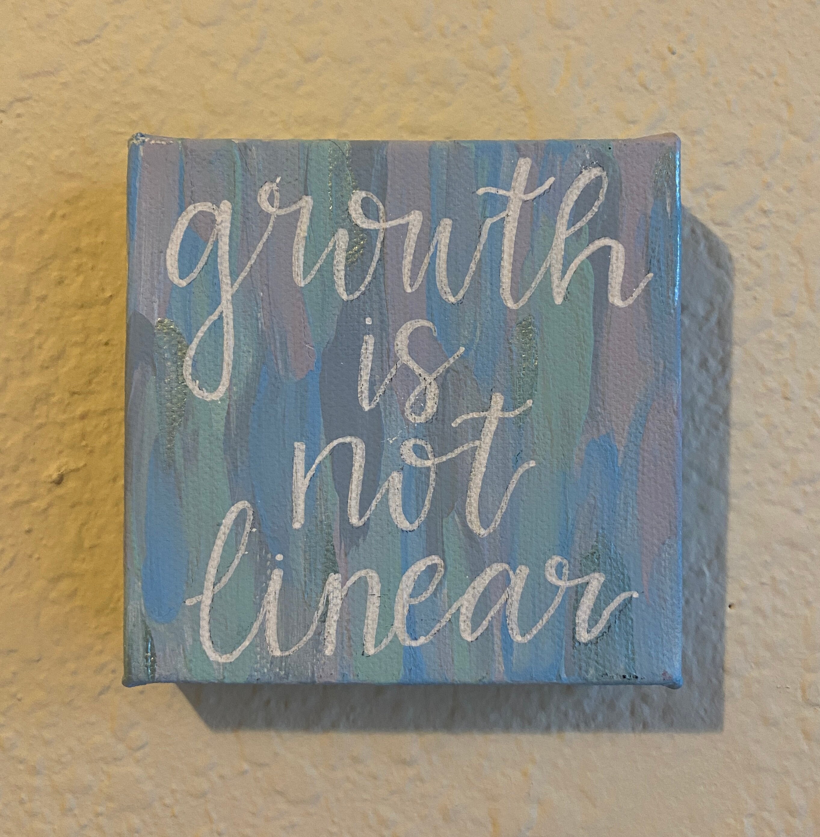 Growth is Not Linear Acrylic 4x4 Inch Stretched Canvas - Etsy