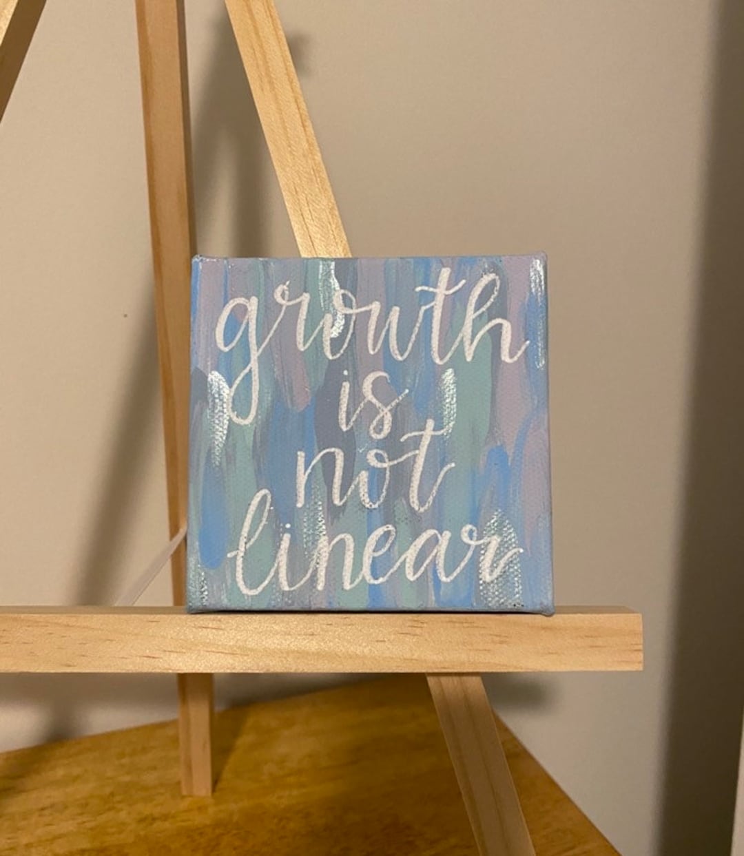 Growth is Not Linear Acrylic 4x4 Inch Stretched Canvas - Etsy