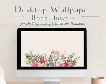 boho flower computer wallpaper