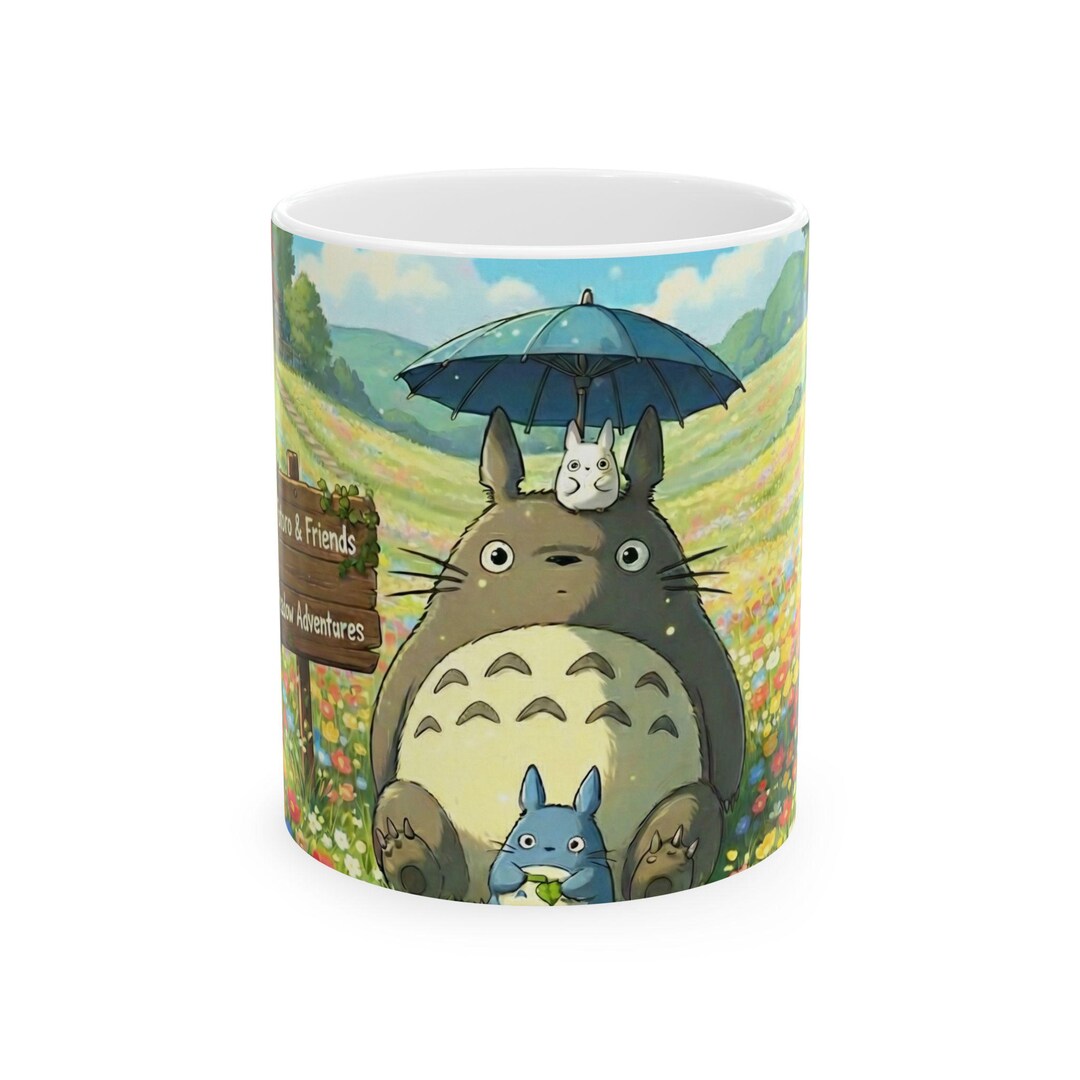 Totoro Ceramic Coffee Mug – Whimsical Tea Lover Gift - Etsy