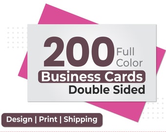 24 Full Color Business Card Printing With FREE Custom Design & - Etsy