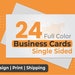 24 Full Color Business Card Printing With FREE Custom Design & FREE ...