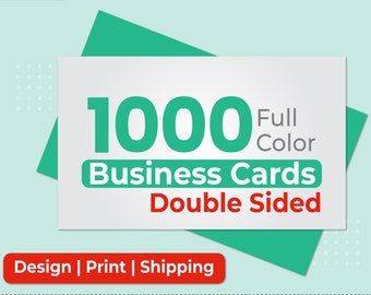 100 Full Color Business Cards Printing, Minimalist Biz Card, Double ...