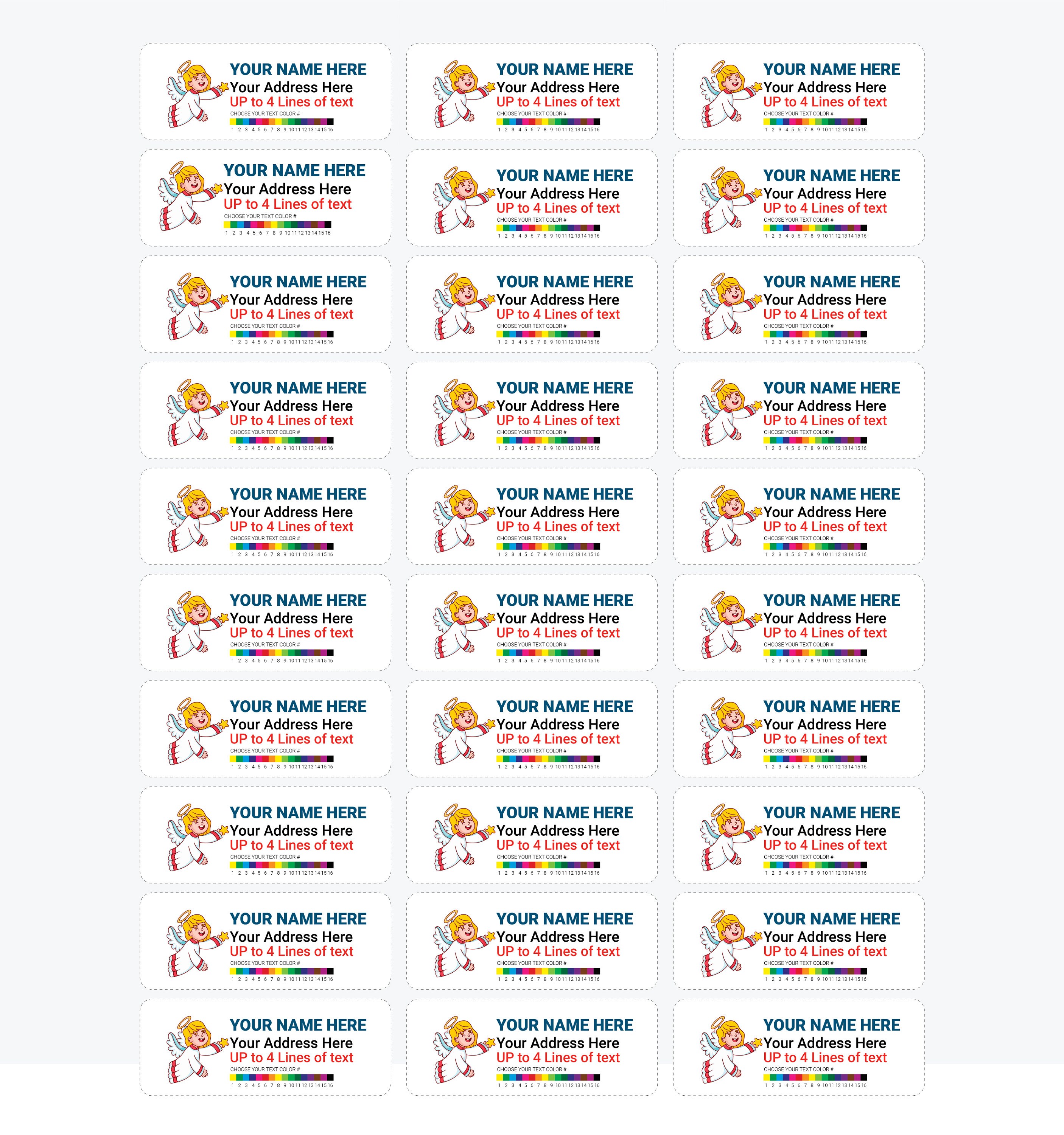 Return Address Labels, Full Color Personalized Mailing Labels, Return ...