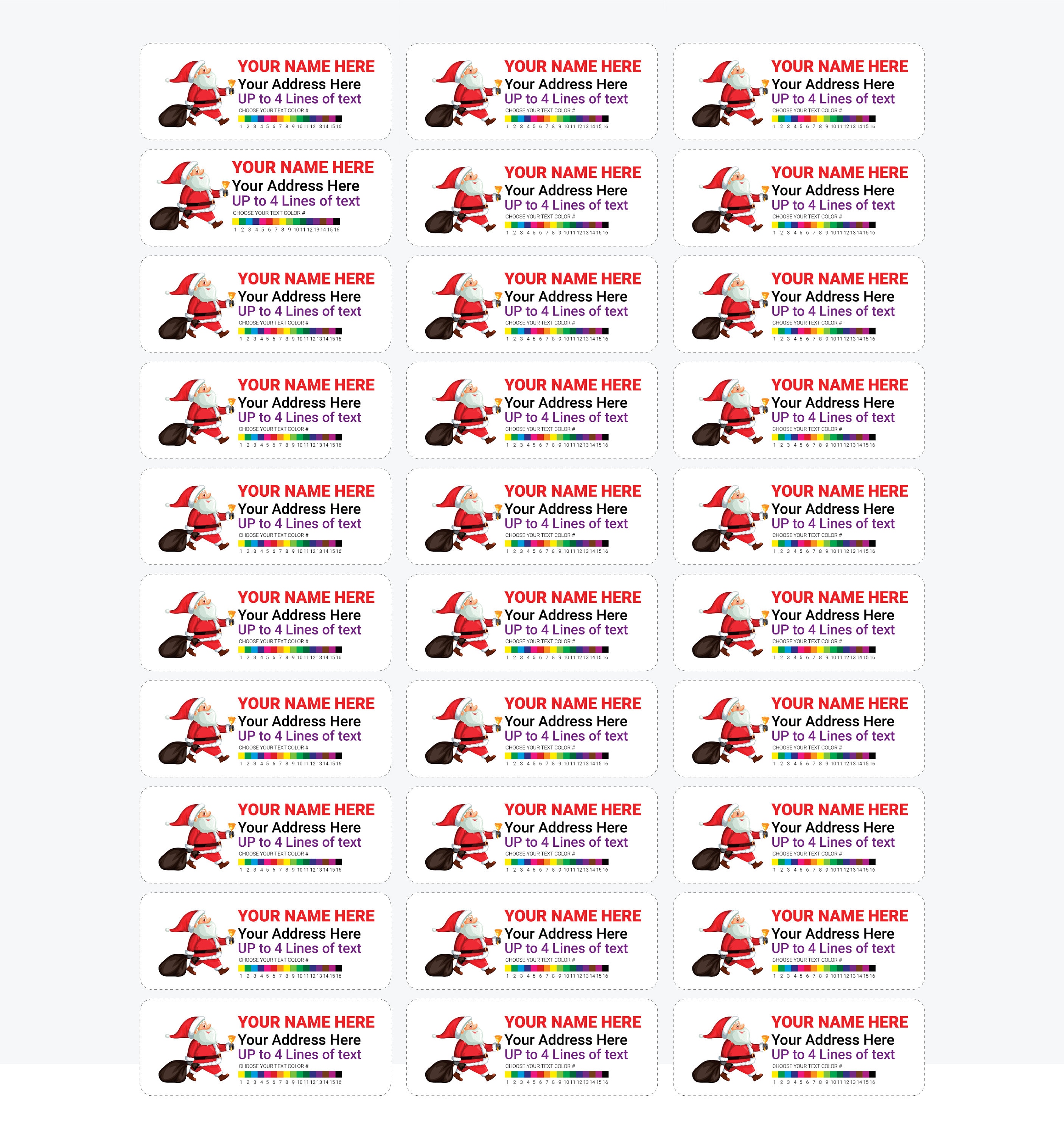 Return Address Labels, Full Color Personalized Mailing Labels, Return ...