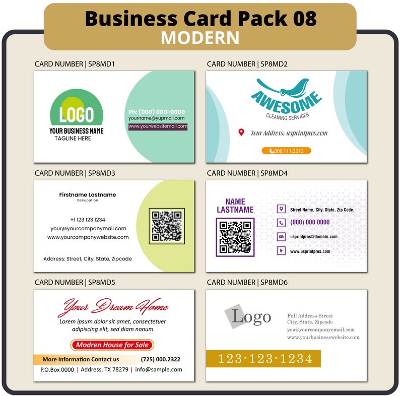 24 Full Color Business Card Printing With FREE Custom Design & - Etsy