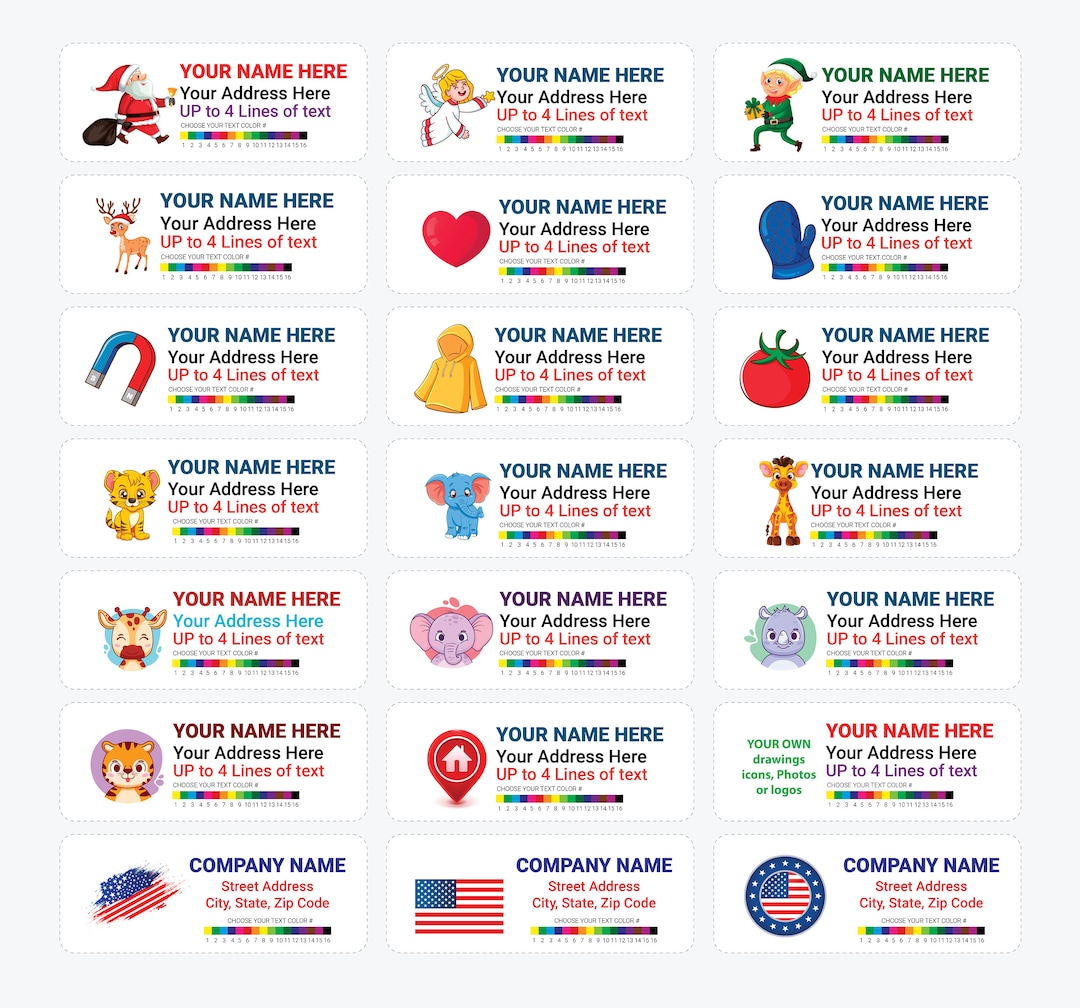 Return Address Labels, Full Color Personalized Mailing Labels, Return ...