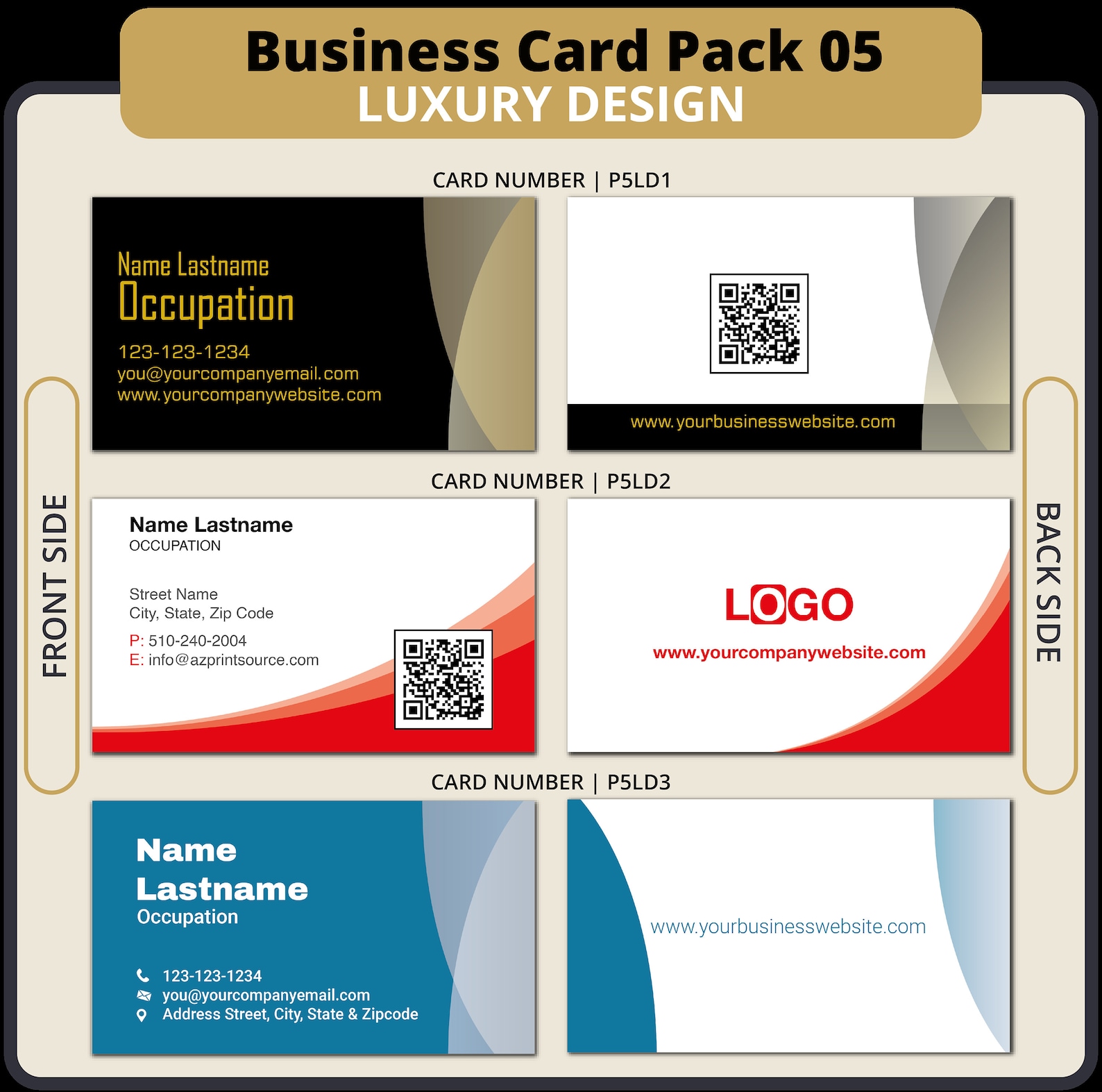 50 Full Color Business Card Printing With FREE Custom Design & FREE ...