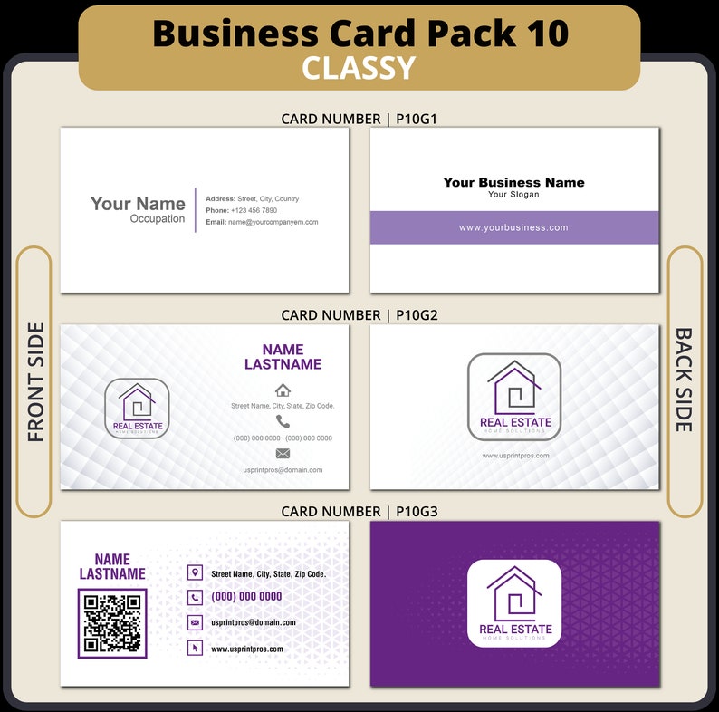 100 Full Color Business Cards Printing, Minimalist Biz Card, Double ...