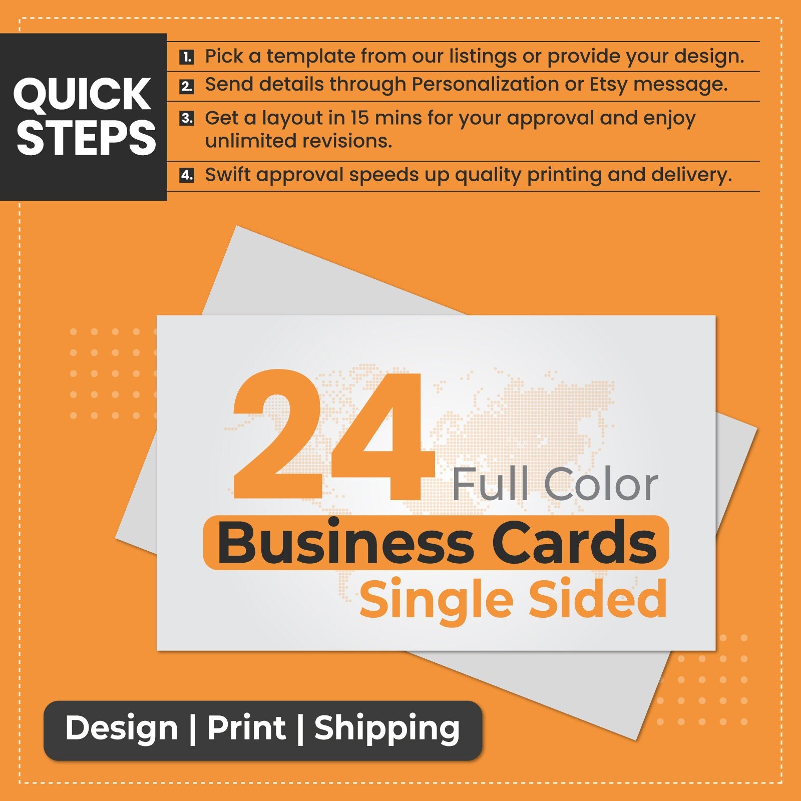 24 Full Color Business Card Printing With FREE Custom Design & FREE ...
