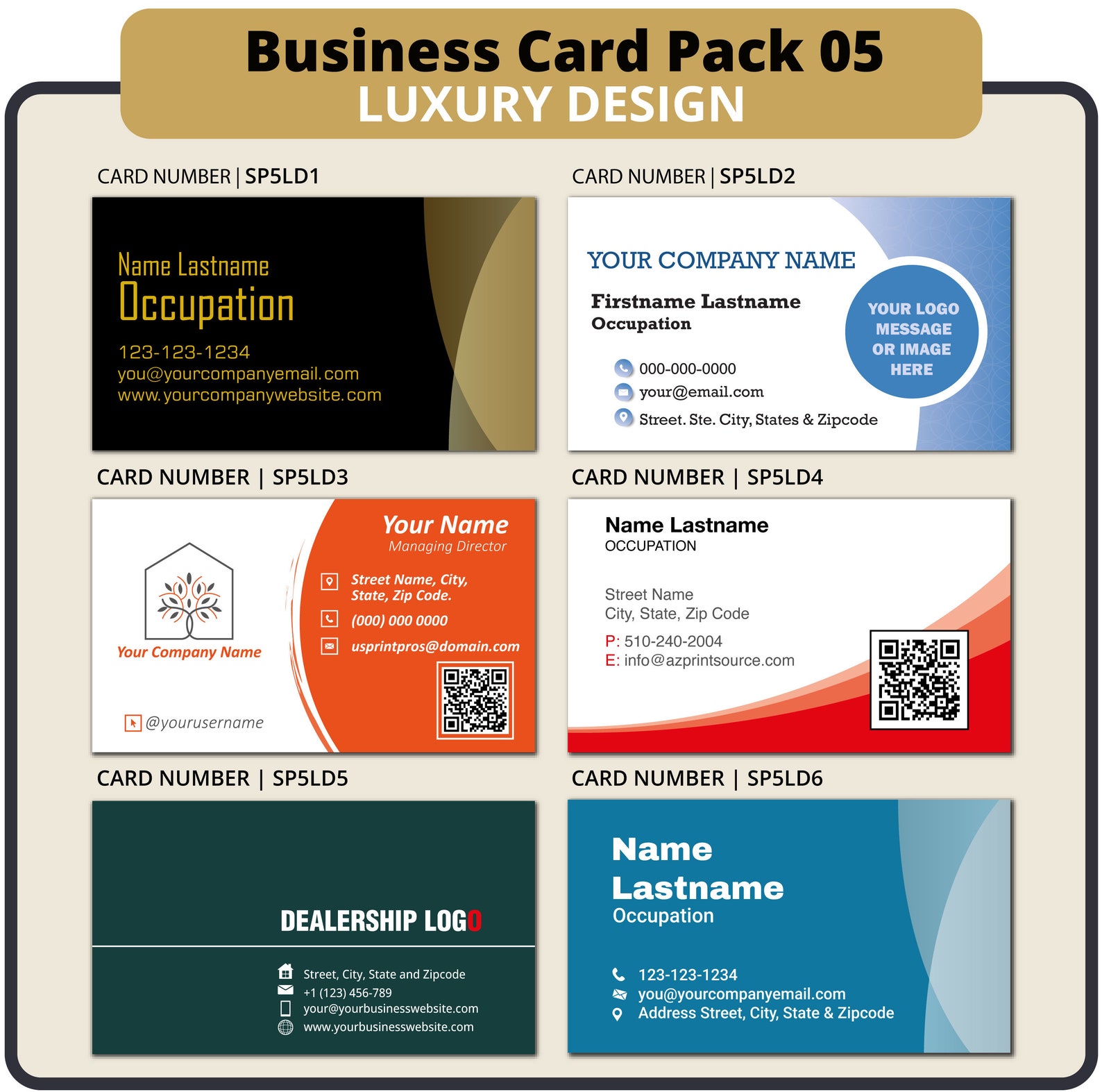 24 Full Color Business Card Printing With FREE Custom Design & - Etsy