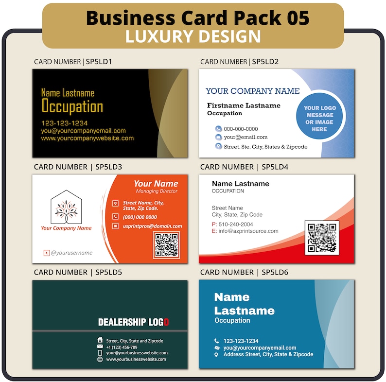 24 Full Color Business Card Printing With FREE Custom Design & - Etsy