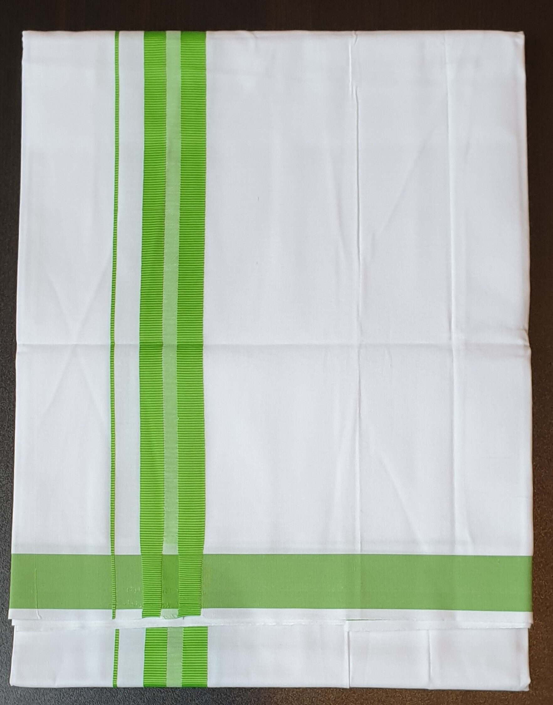 Single White Dhoti With Multi-color Fancy Borders – 100% Cotton - Etsy