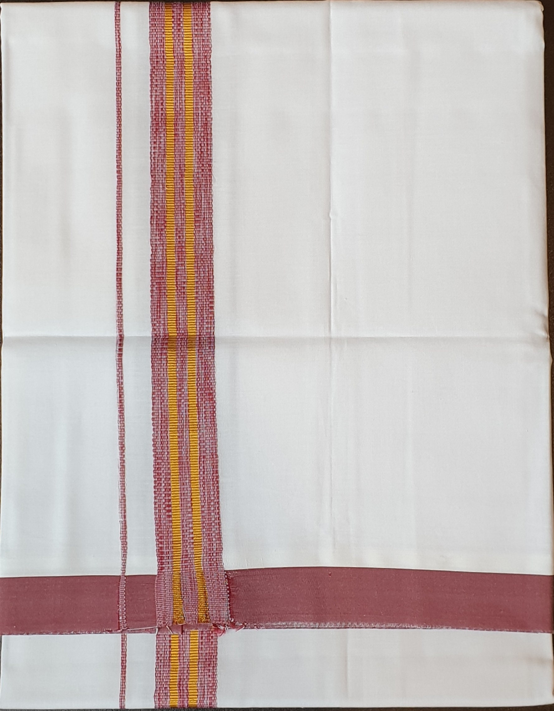 Mens Dhoti Traditional White Cotton Dhoti With Fancy Borders, Perfect ...