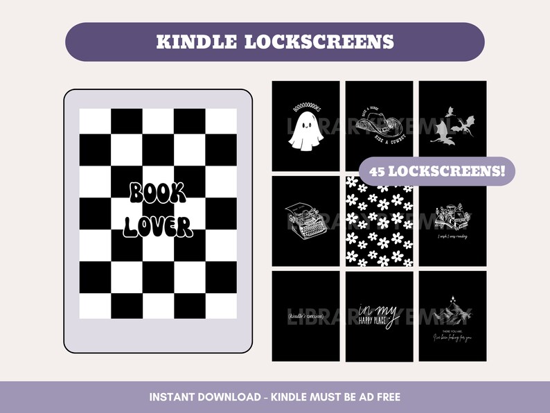 45 Kindle Lock Screens: Full Screen Wallpaper (digital Download) - Etsy