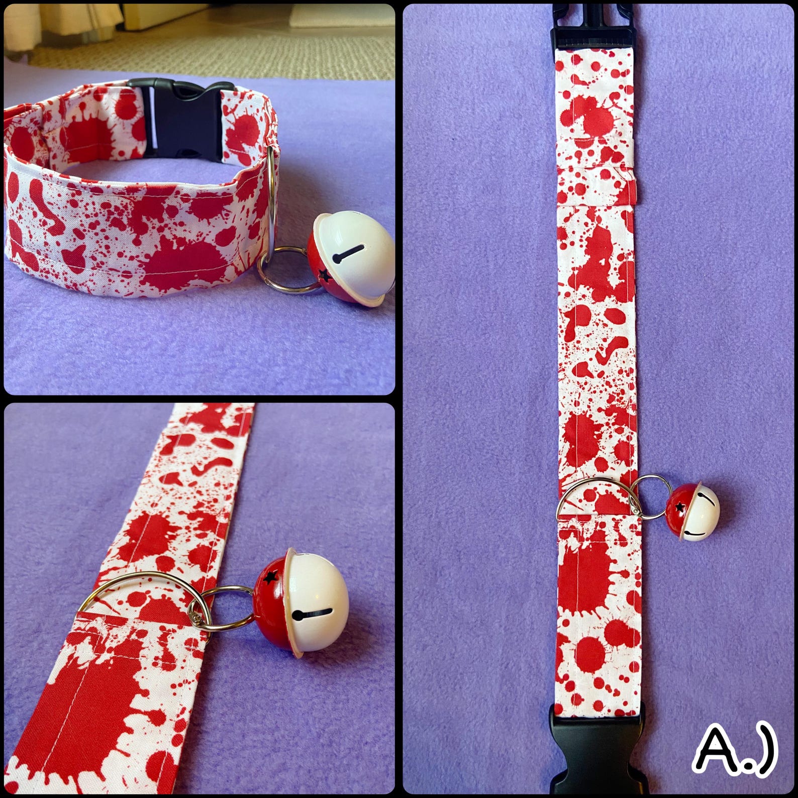 Black or White Horror Blood Splatter Halloween Adjustable Fursuit ...