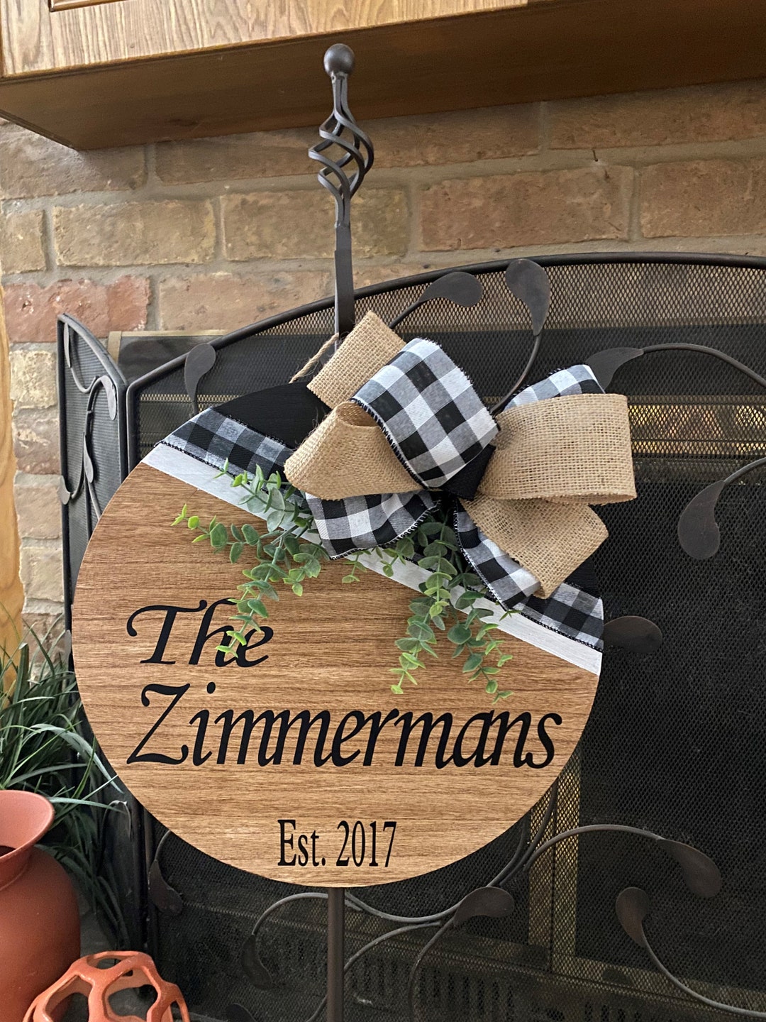 Personalized Door Hanger; Wedding Gift Door Hanger; First Time ...