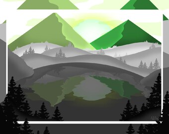 Aromantic Flag Art - Etsy