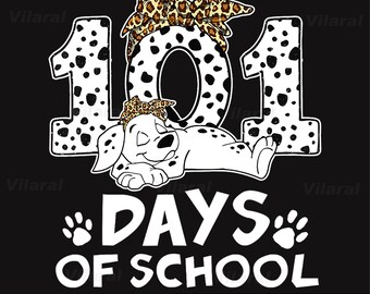 100 Days of School Dalmatian Dog Boy Kid Svg, 100th Day of School ...
