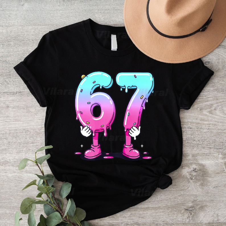 67 Ice Cream Drip Six Seven Meme for Gen Alpha Kids Png, Six Seven ...