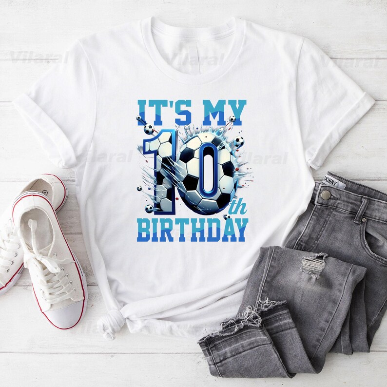 It's My 10th Soccer Birthday Party 10th Birthday Boy Soccer Png, 10th ...