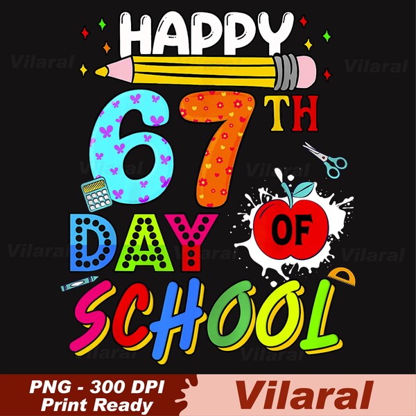 Happy 67th Day of School - Etsy