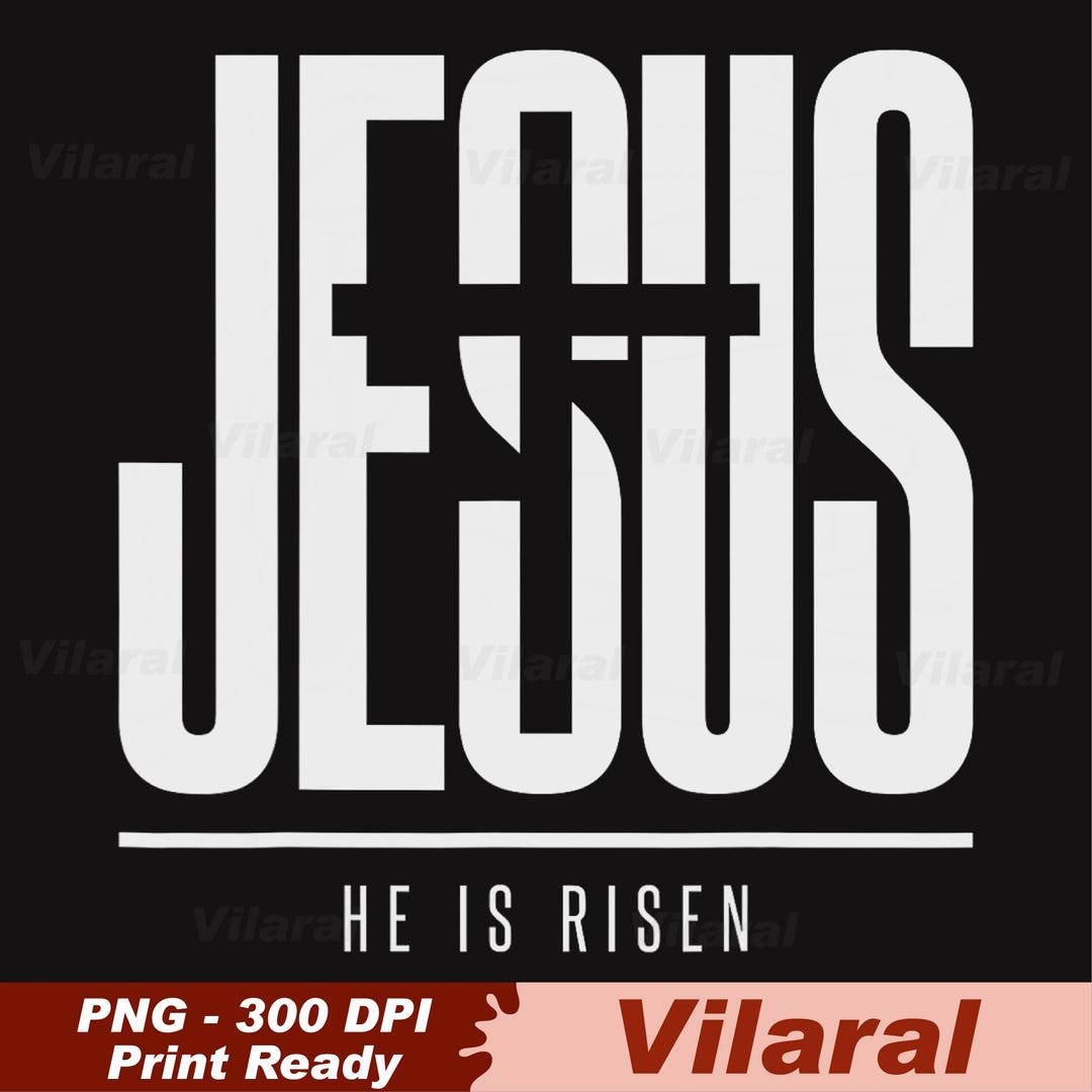 Je-sus He is Risen Christian Cross Faith Easter Resurrection Png, He is ...