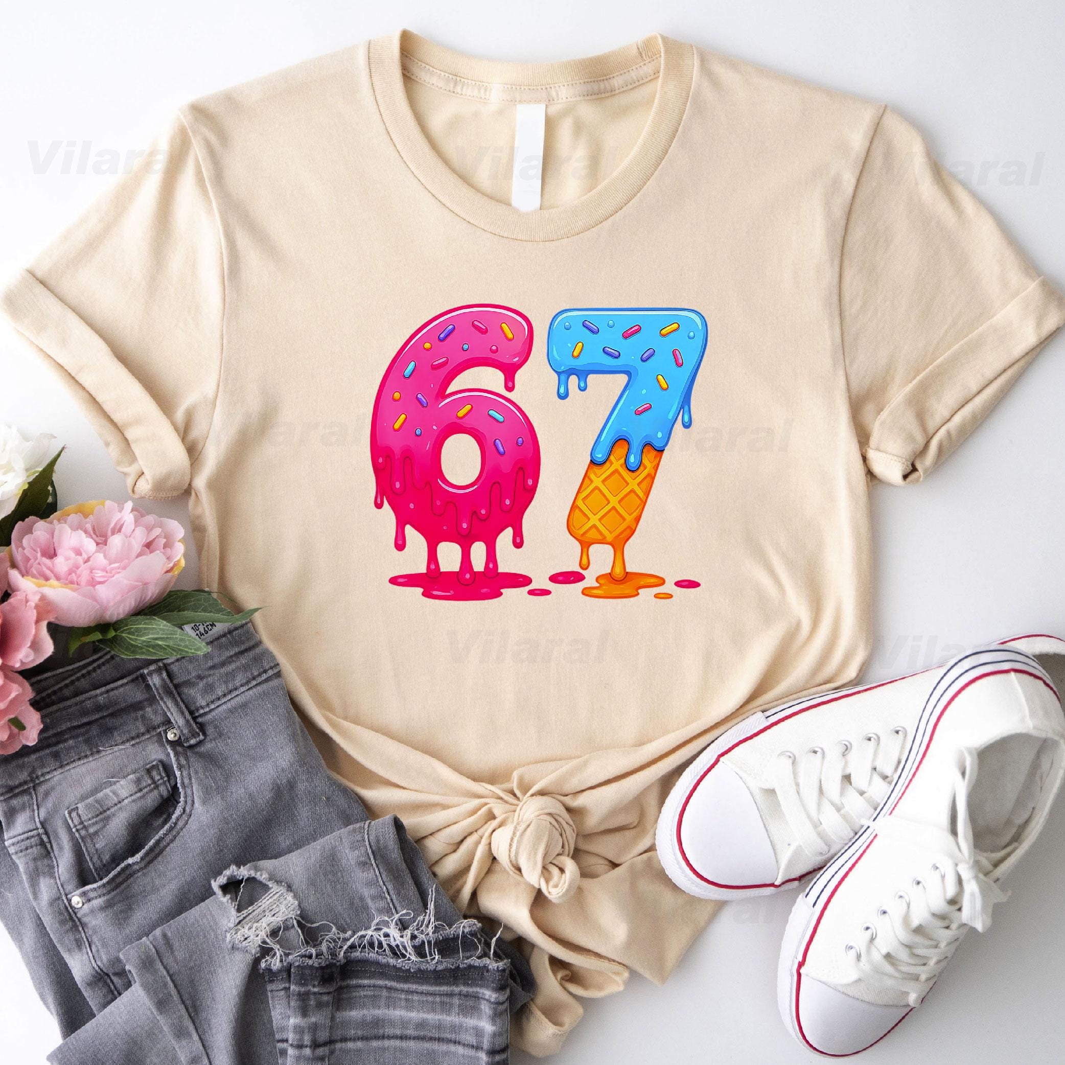 6 7 Meme Six Seven Ice Cream Drip Png, Drip Ice Cream 67 Baseball PNG ...