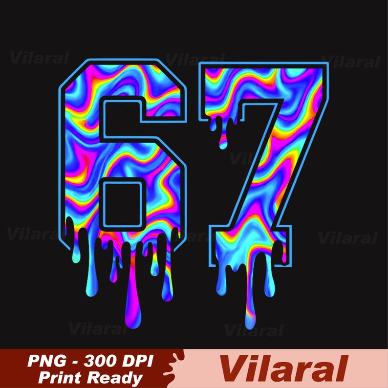 Swirl Six Seven Drip 6 7 Meme Gen Alpha Slang Png, Drip Ice Cream 67 ...