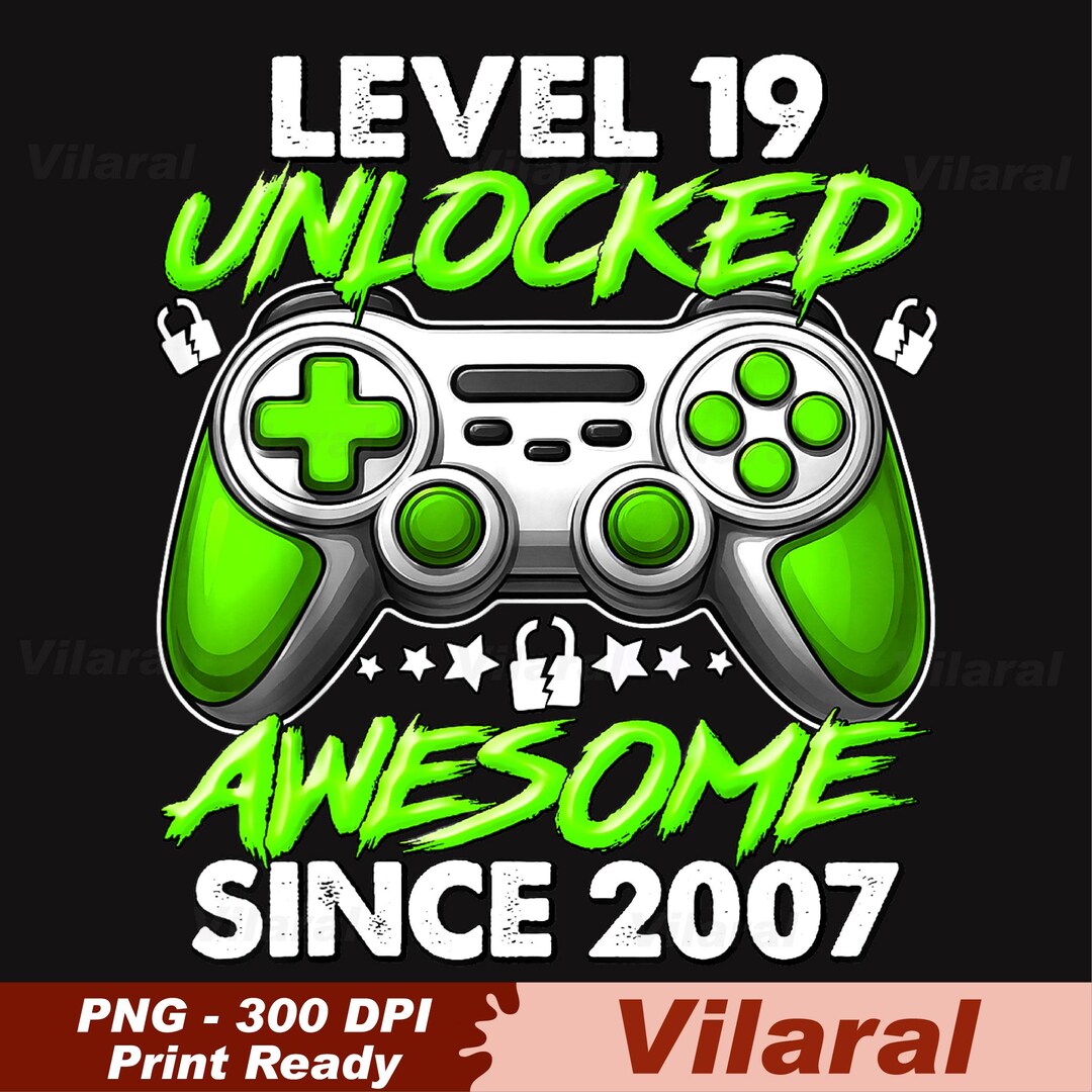 Level 19 Unlocked 19 Year Old Gifts Boys 19th Birthday Boy Png, Level ...