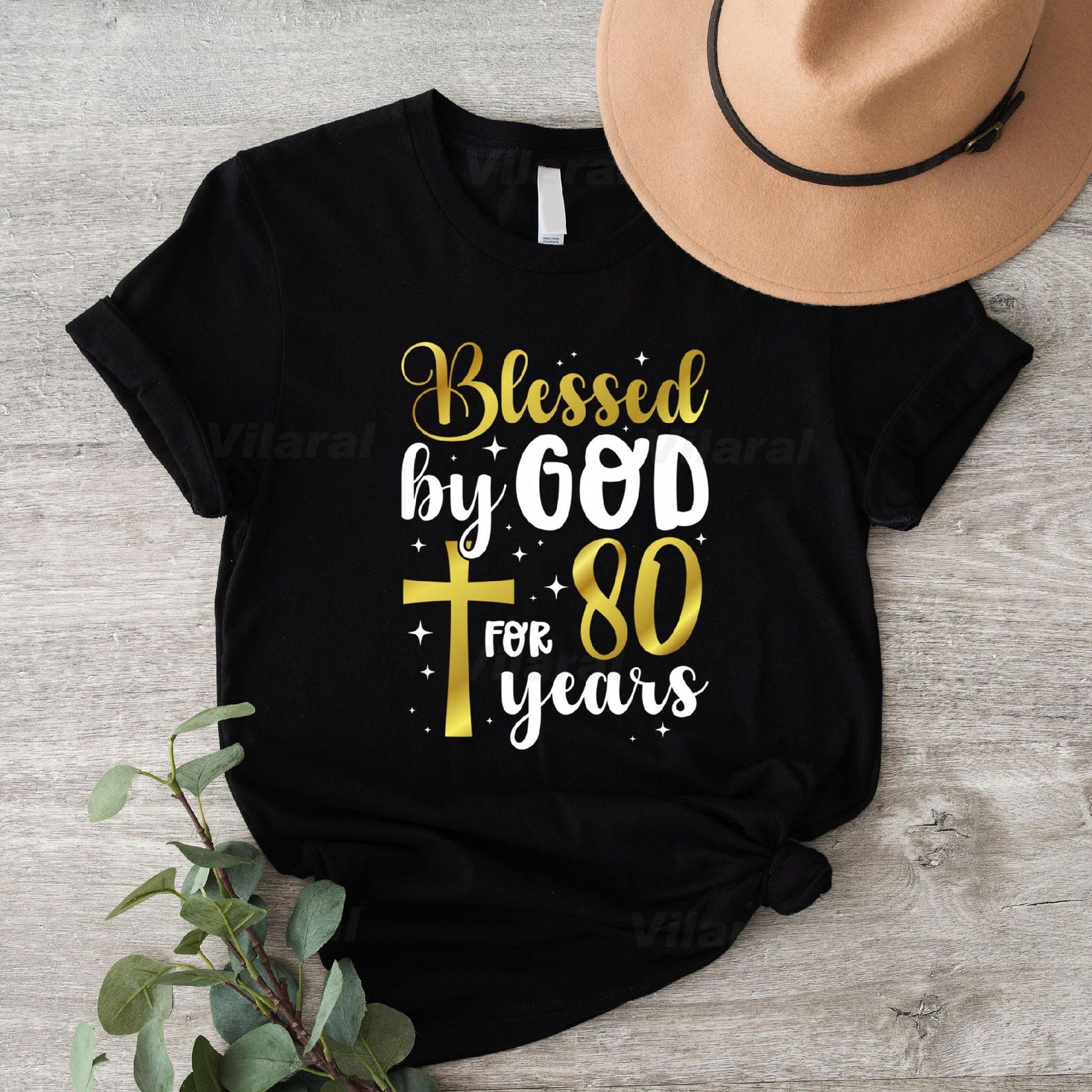 Blessed by God 80th Birthday 80 Year Old It's My 80th Bday Png, Blessed ...