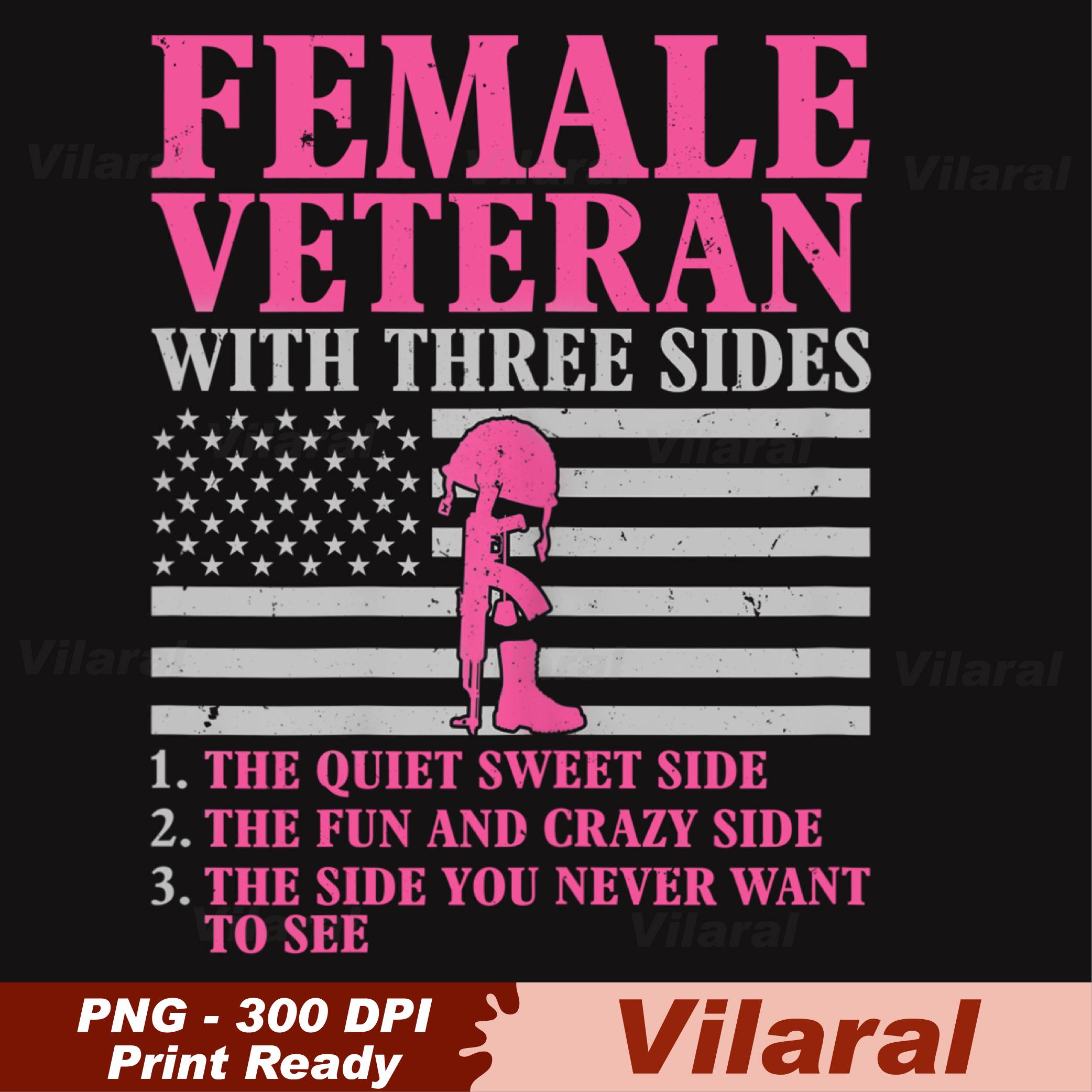 Womens Female Veteran With Three Sides Women Veteran Png, Female ...