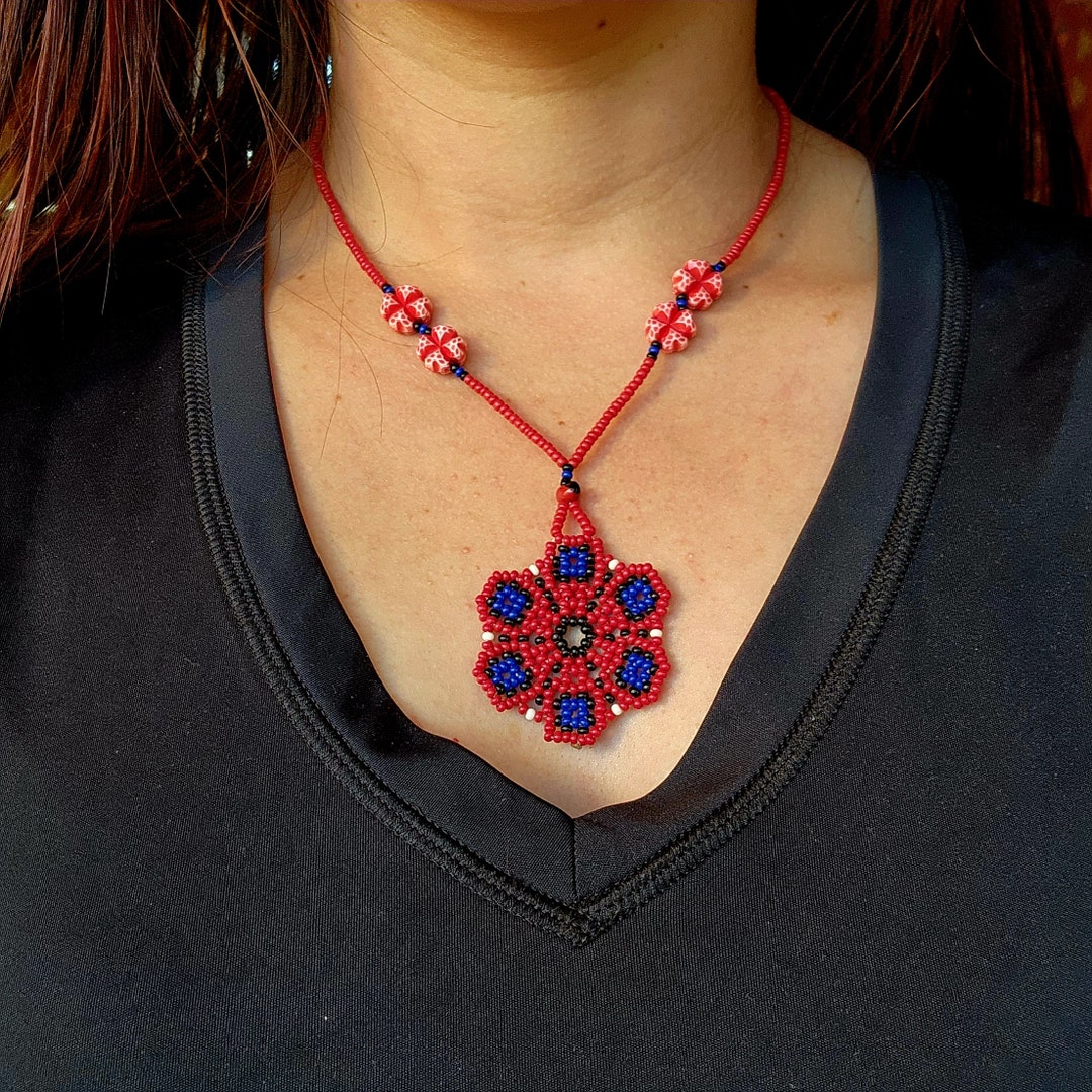 Beaded Peruvian Necklace - Etsy