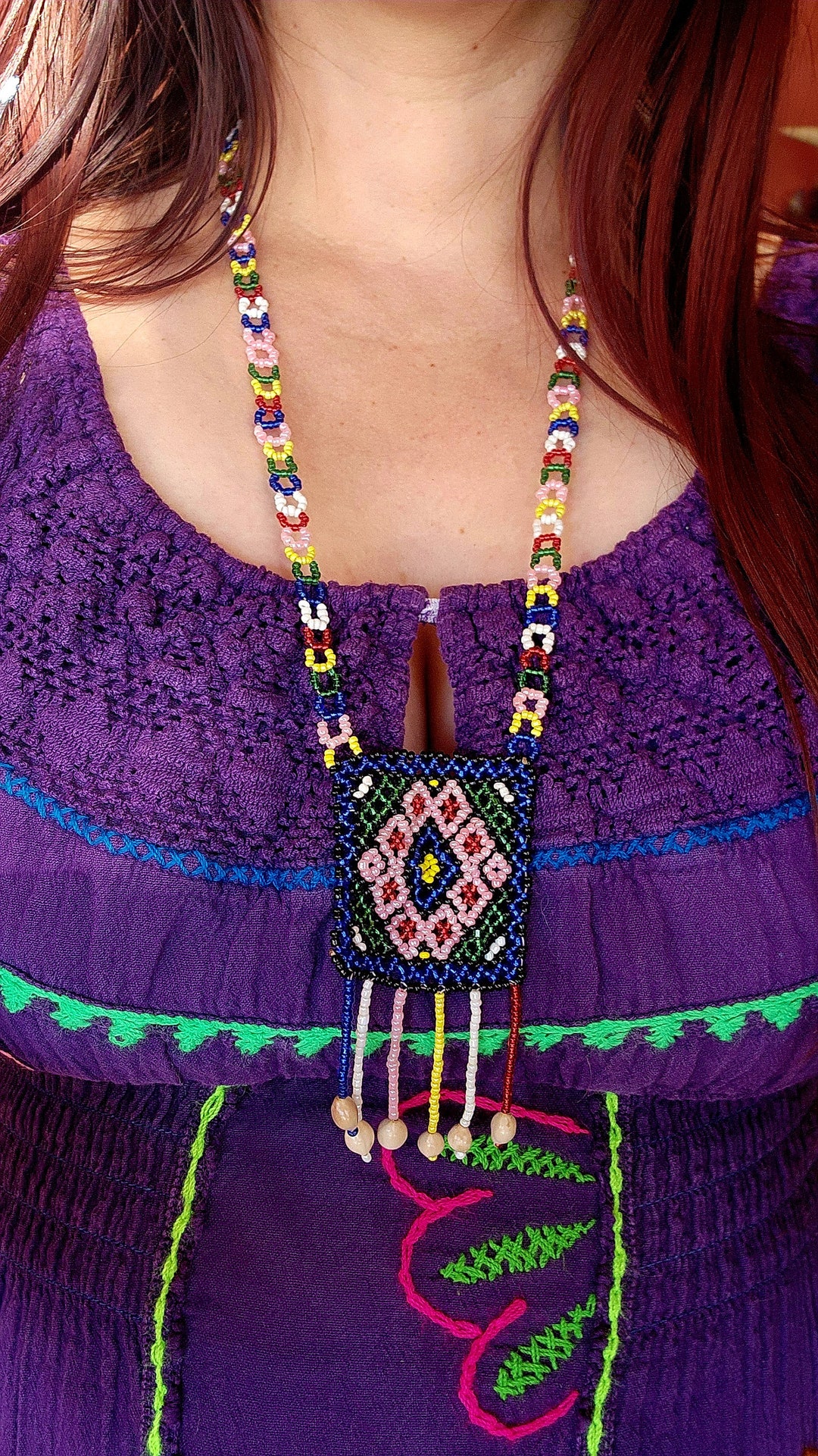 Beaded Peruvian Necklace - Etsy