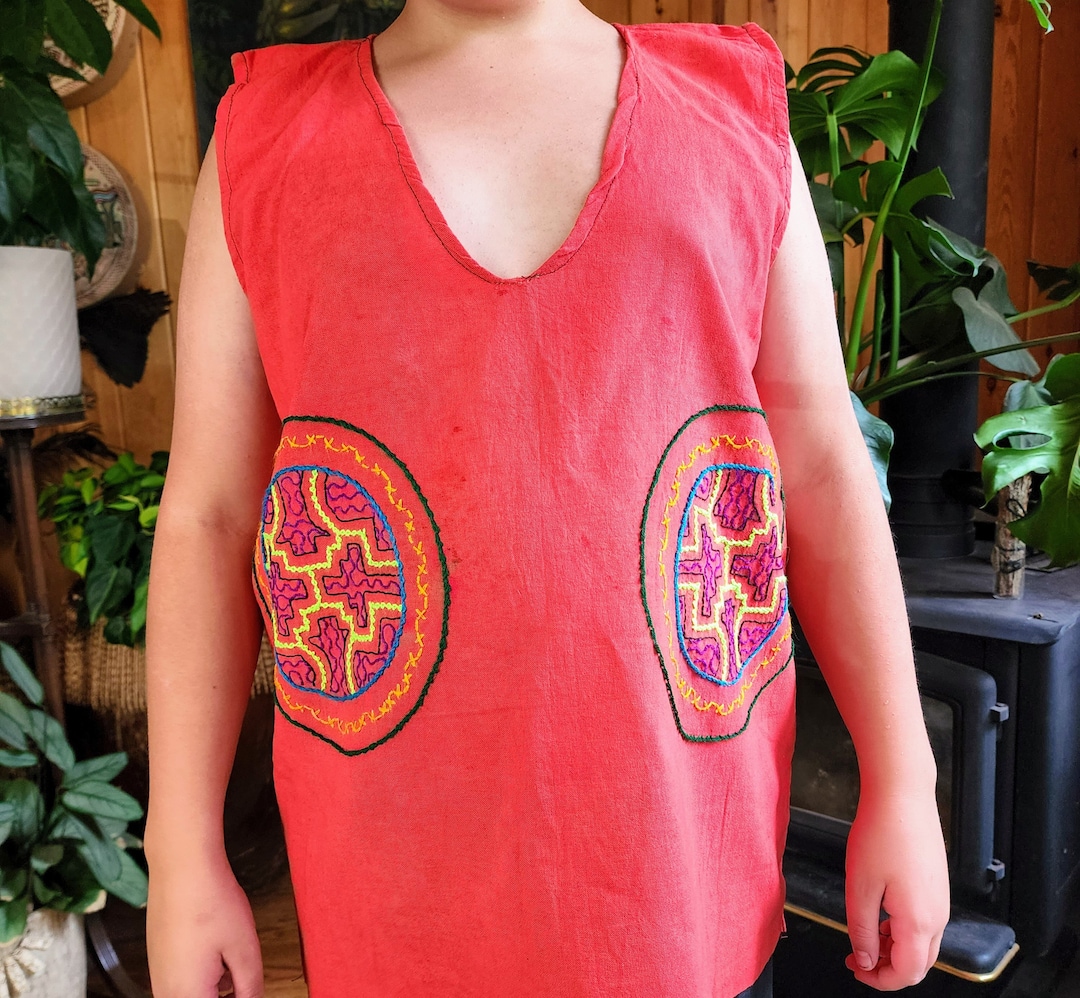 Camisa Shipibo unisex Bordada a mano para Ceremonias - Etsy España