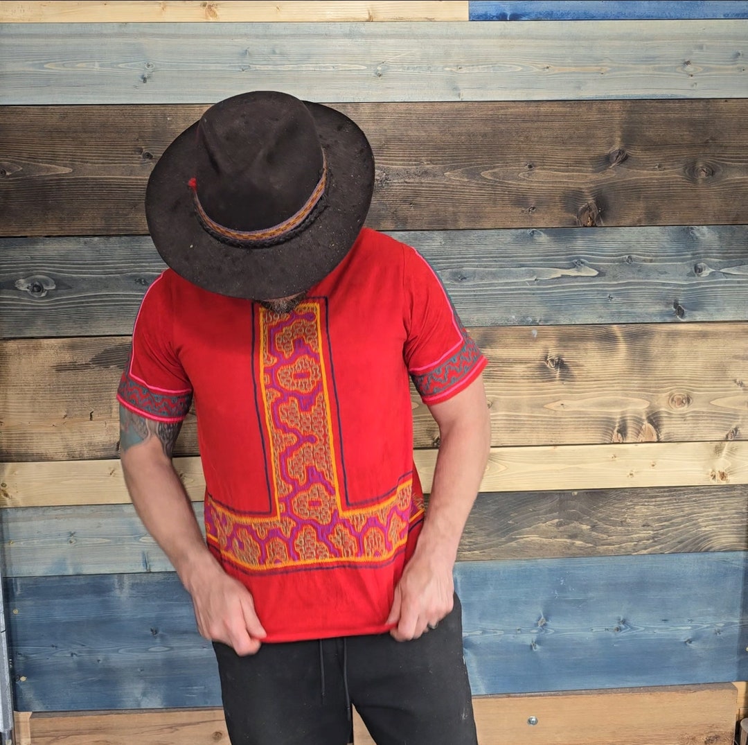 Shipibo Shirt - Hand Embroidered for Ceremonies - Etsy