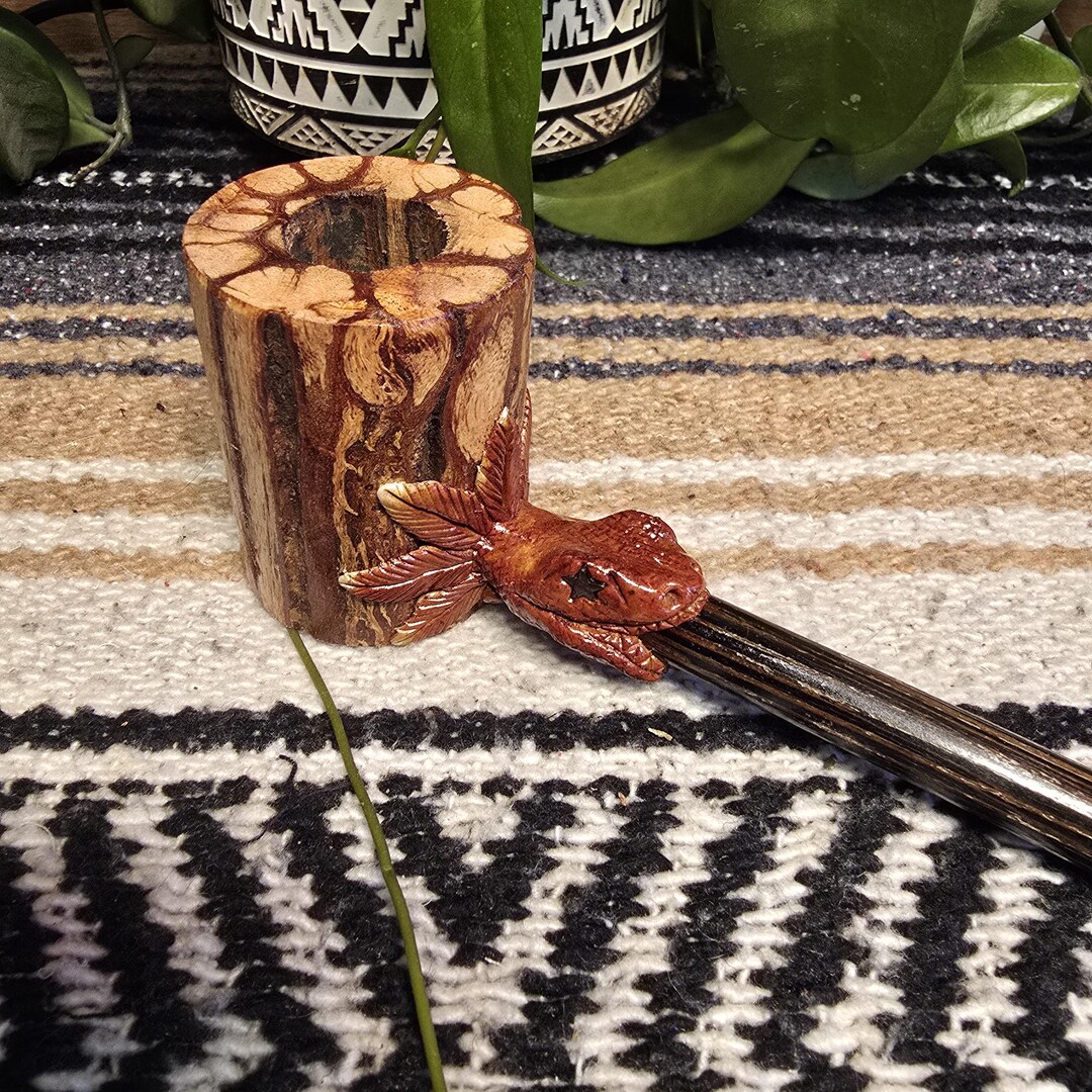 Large Snake Energy Ayauassca Vine Mapacho Smoking Pipe - Etsy