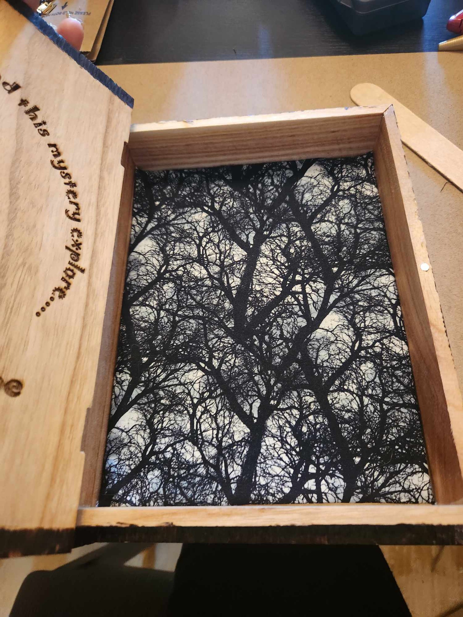 Nevermore Wood Burned Laser Engraved Book Box ~ Memory Box, Bridal ...