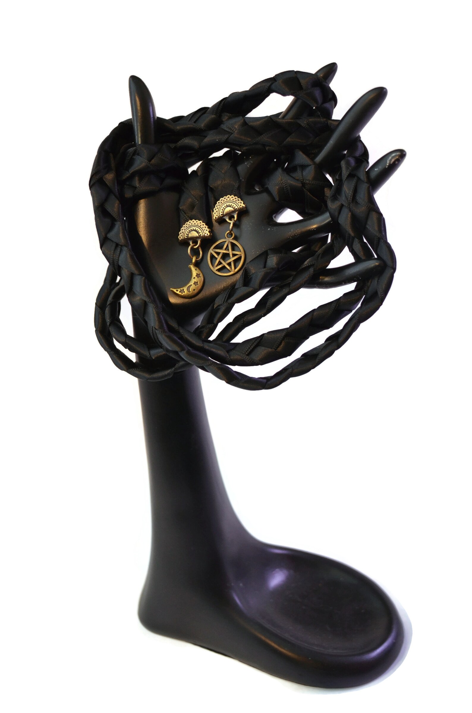 Divinity Braid Black Wiccan Moon Fairy Wedding Handfasting Cord # ...