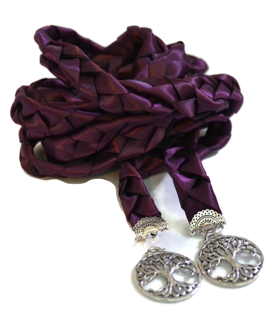 Divinity Braid Plum Silver Elvish Tree of Life Wedding Handfasting Cord ...