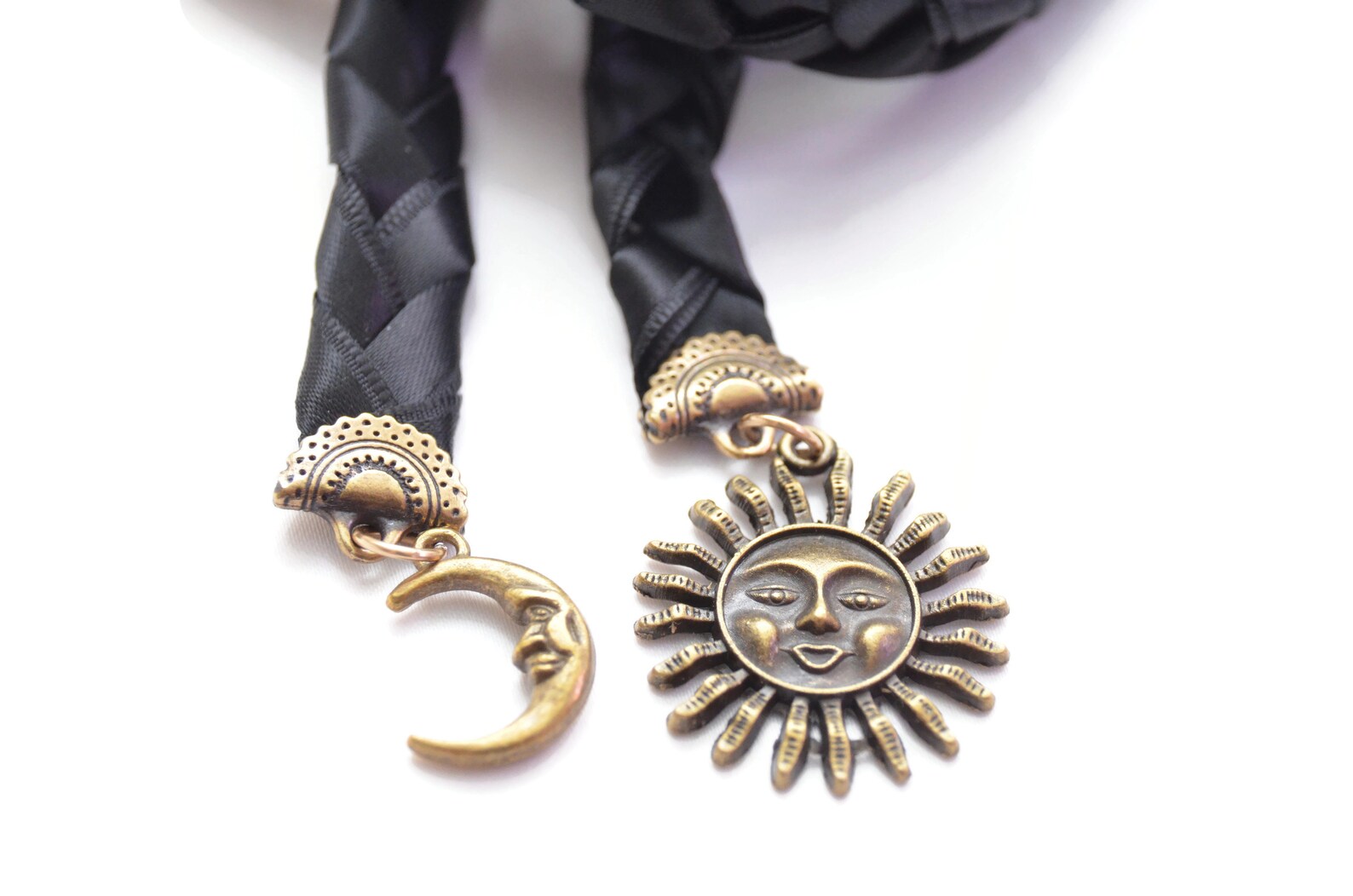 Divinity Braid Black Wiccan Bronze Sun & Moon Wedding - Etsy