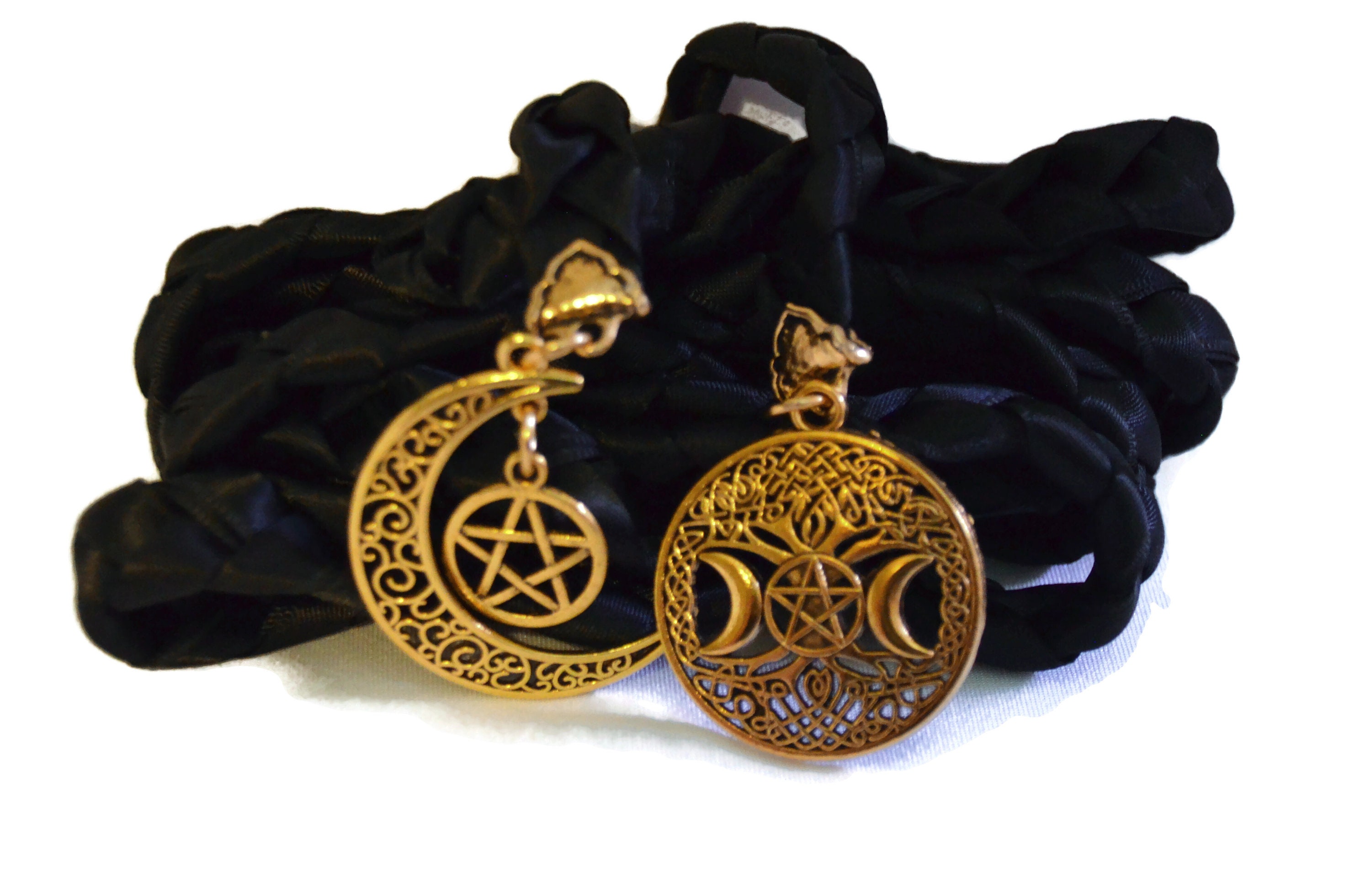 Divinity Braid Black Gold Triple Moon Goddess Wedding - Etsy