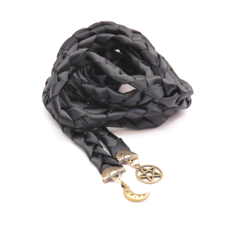 Divinity Braid Black Wiccan Moon Fairy Wedding Handfasting Cord # ...