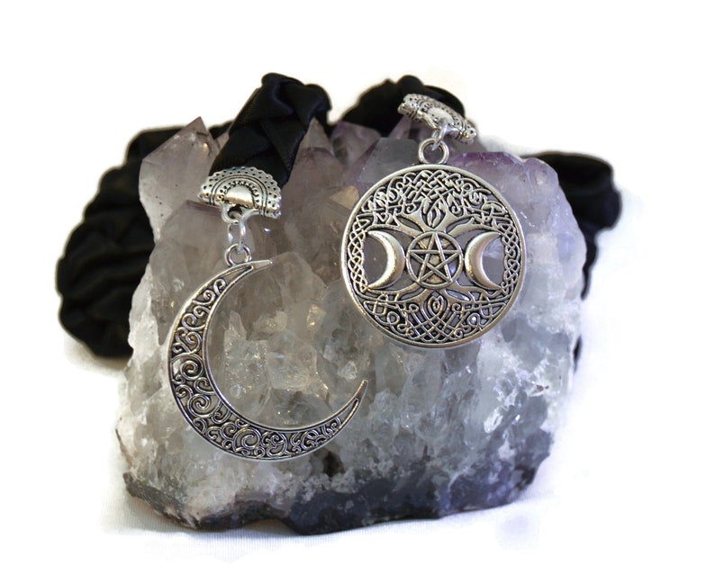 Divinity Braid Black Triple Moon Goddess Wedding Handfasting Cord # ...
